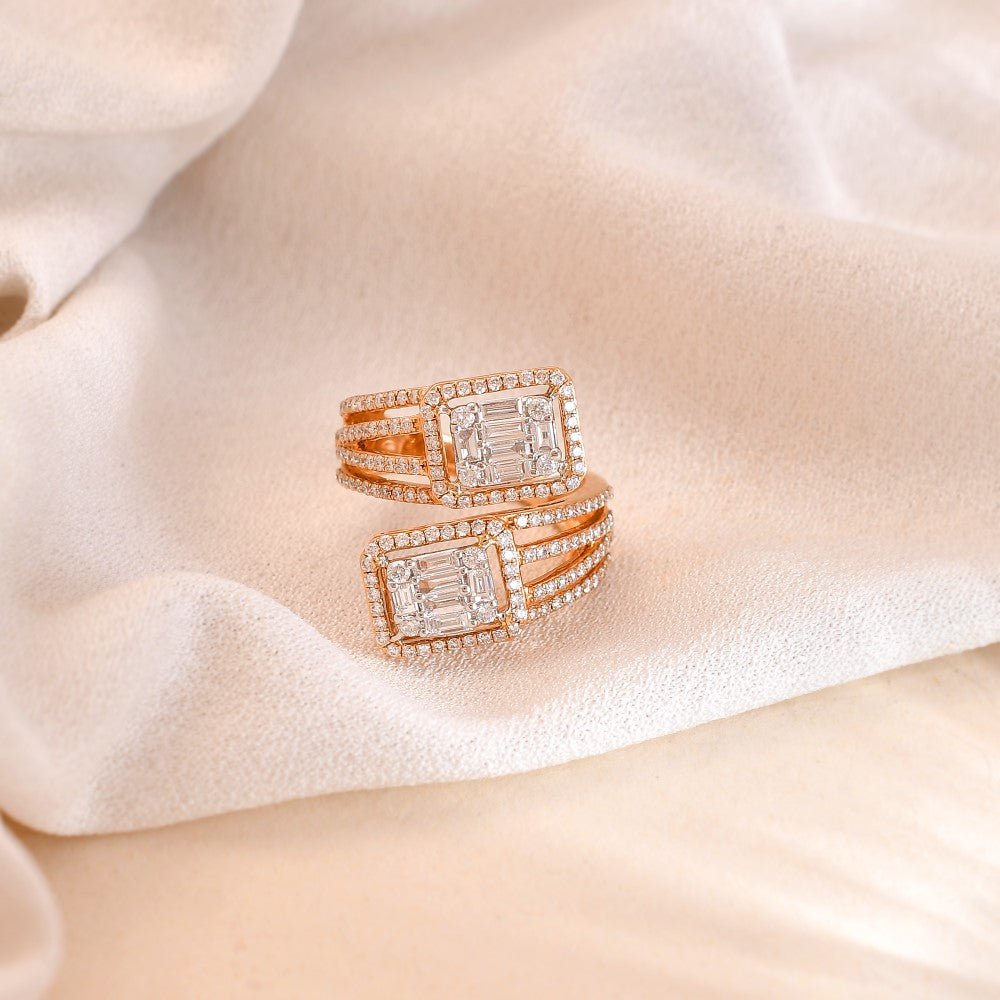 Jasmine Ring|18k Diamond Ring|18k Cocktail Ring