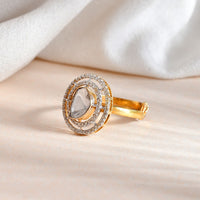 Saada 14k Ring|14k Polki Rings|Fine Jadau Rings